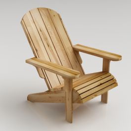 3D Adirondack chair